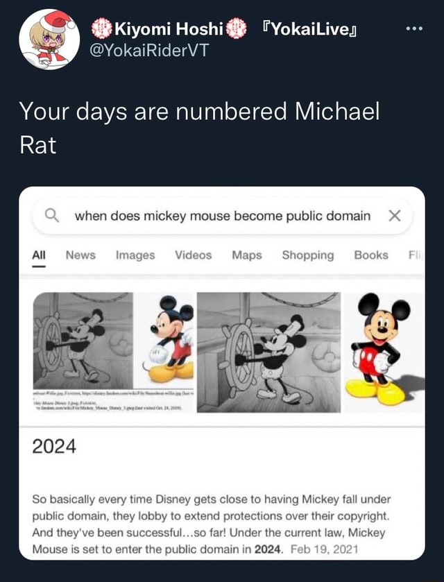 Your days are numbered Michael Rat when does mickey mouse become public domain All News Images ...
