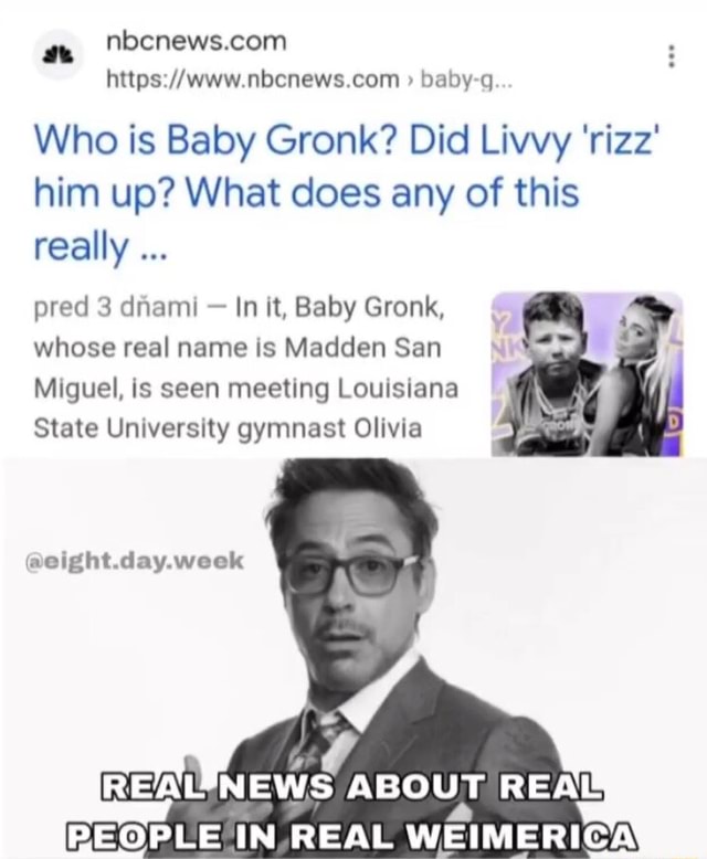 > baby-q Who is Baby Gronk? Did Liwvy 'rizz' him up? What does any of ...