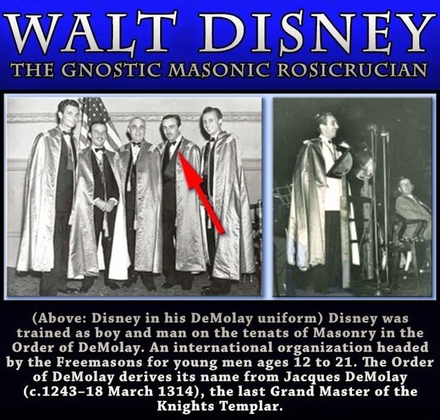WALT DISNEY THE GNOSTIC MASONIC ROSICRUCIAN (Above: Disney in his ...