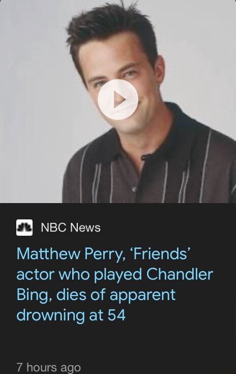 NBC News Matthew Perry, 'Friends' actor who played Chandler Bing, dies ...