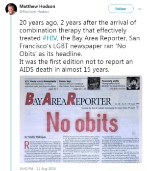 Matthew Hodson: “ 20 years ago, 2 years after the arrival of ...