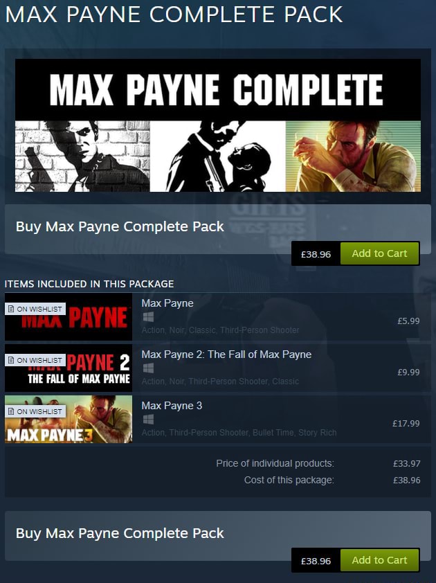 MAX PAYNE COMPLETE PACK MAX PAYNE COMPLETE Buy Max Payne Complete Pack ...