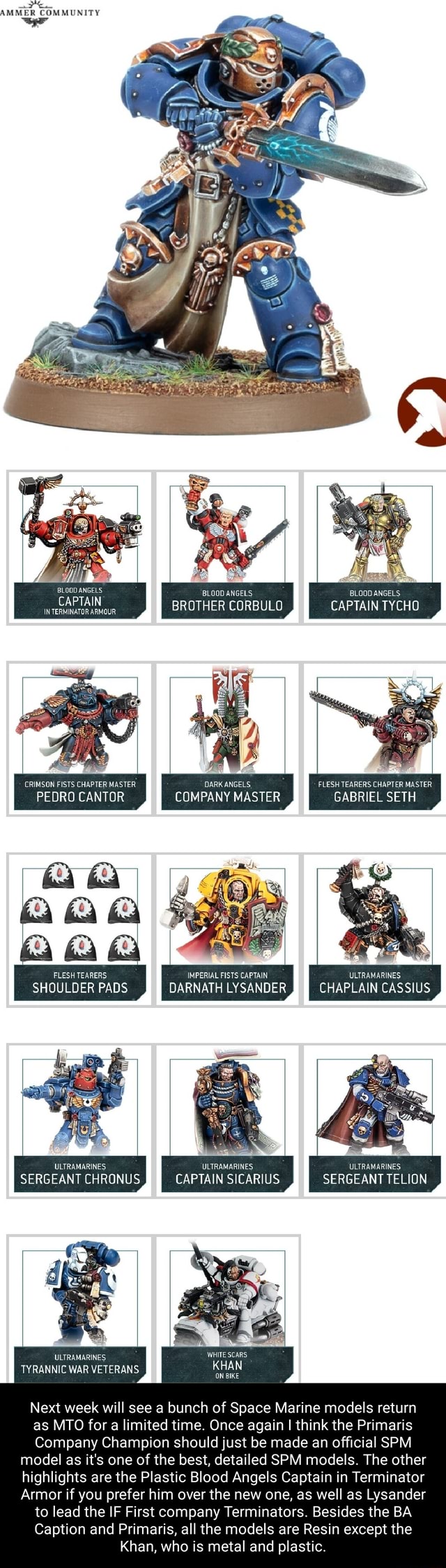 AMMER COMMUNITY li BLOOD ANGELS CAPTAIN IN TERMINATOR ARMOUR BLOOD ...