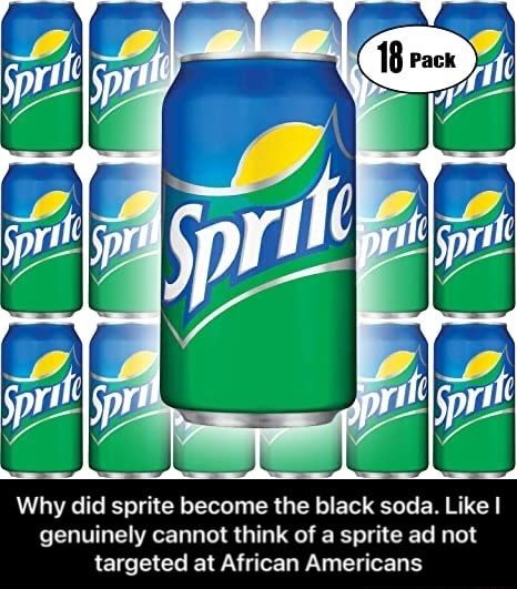 Why did sprite become the black soda. Like genuinely cannot think of a ...