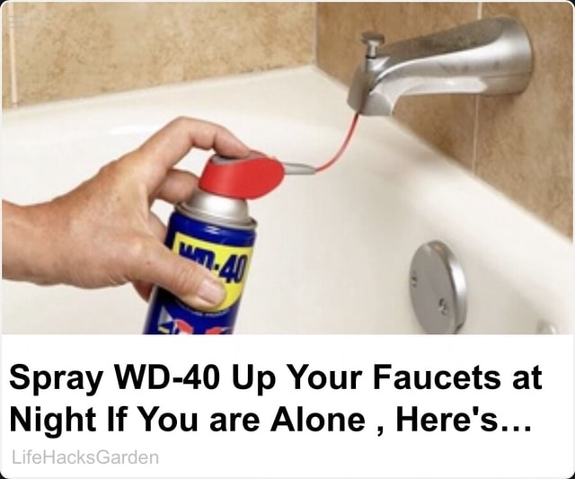 Spray WD-40 Up Your Faucets at Night If You are Alone , Here's ...