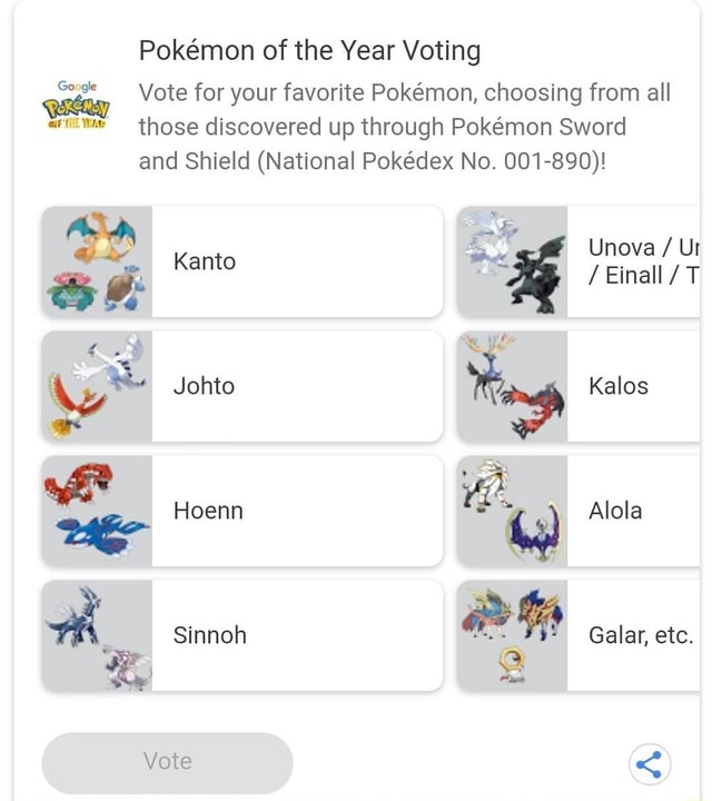 Pokémon of the Year Voting core Vote for your favorite Pokémon ...