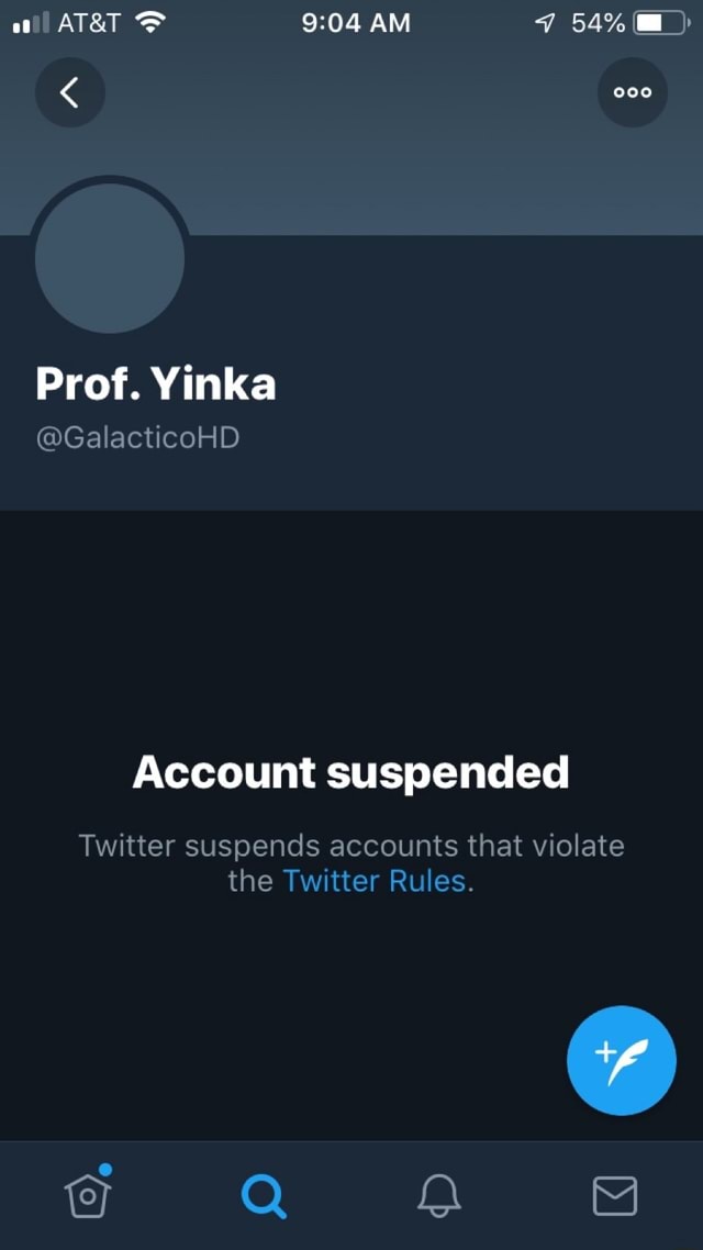 Prof. Yinka ©GalacticoHD Account suspended Twitter suspends accounts ...