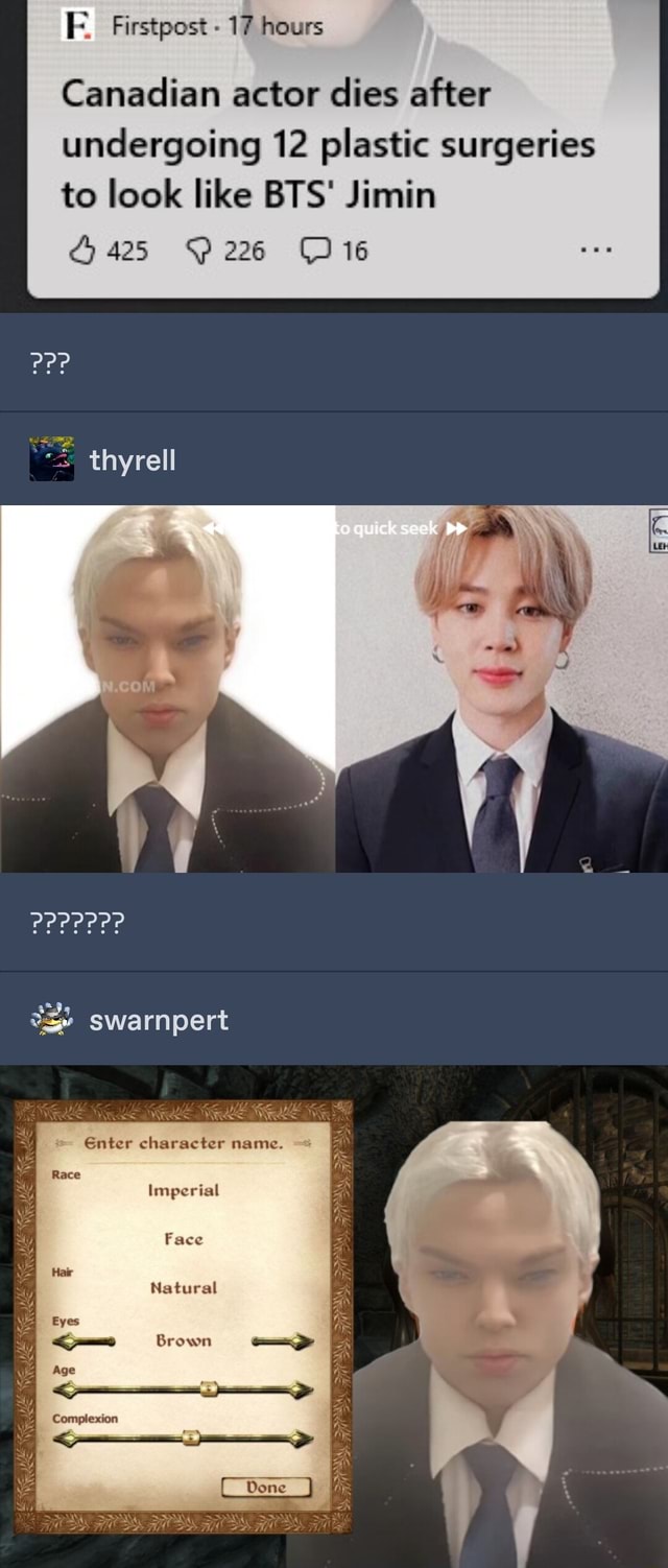 F-. Firstpost - 17 hours Canadian actor dies after undergoing 12 ...