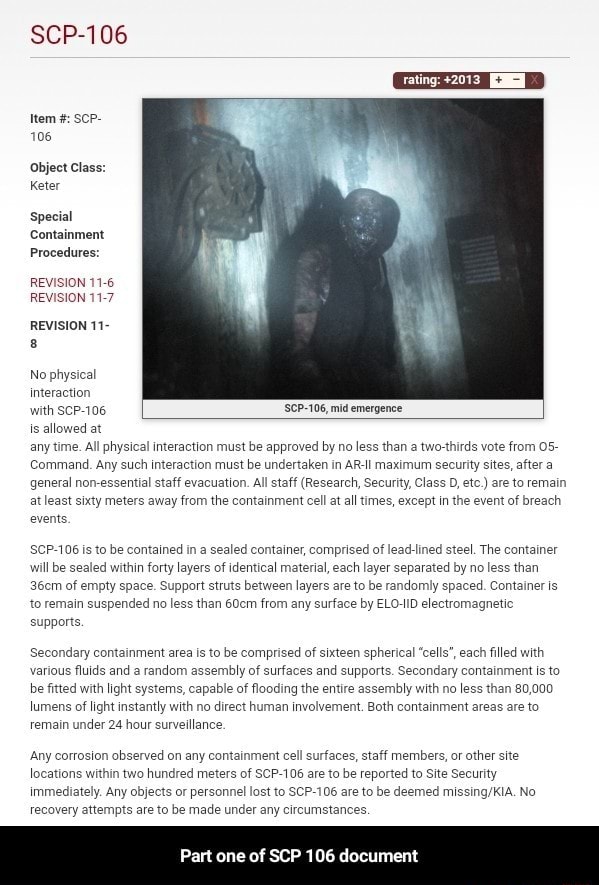 Part one of SCP 106 document - )