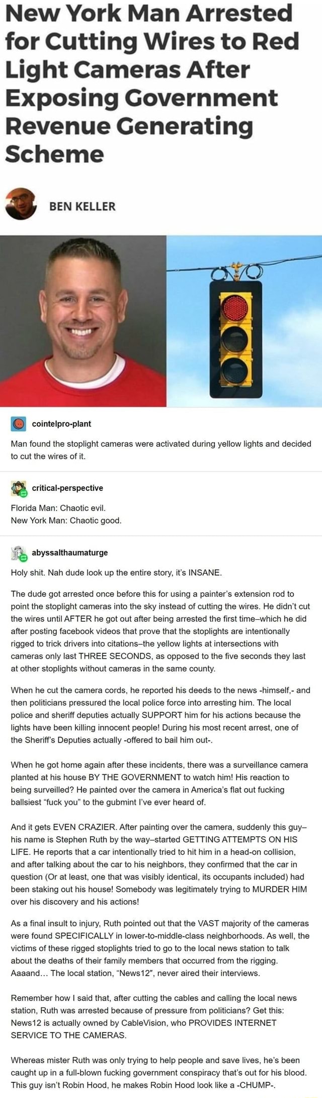 New York Man Arrested for Cutting Wires to Red Light Cameras After ...