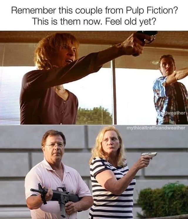 Remember this couple from Pulp Fiction? This is them now. Feel old yet ...