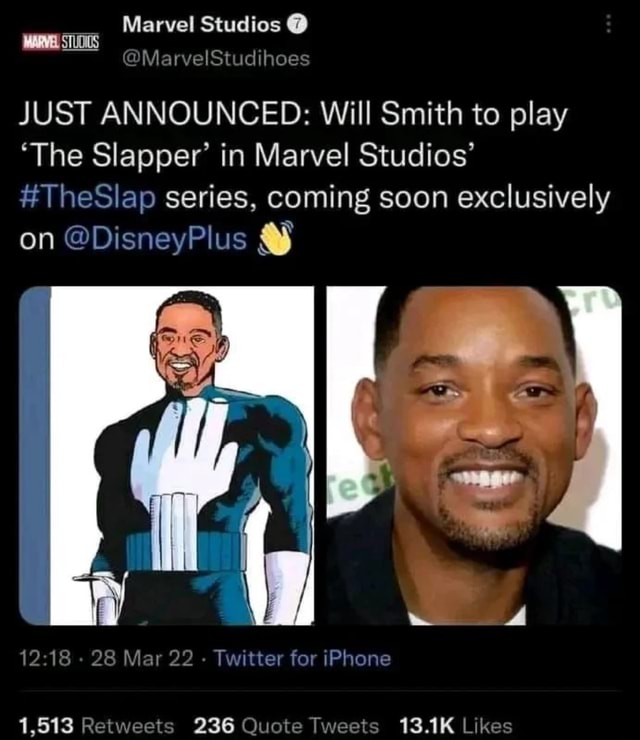 Marvel Studios @ @MarvelStudihoes JUST ANNOUNCED: Will Smith to play ...