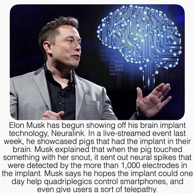 Elon Musk has begun showing off his brain implant technology. Neuralink ... Elon Musk has begun showing off his brain implant technology. Neuralink ...