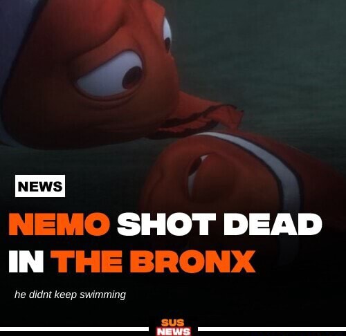 NEMO SHOT DEAD IN THE BRONX he didnt keep swimming - iFunny