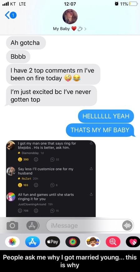 An% 12 07 My Baby @ Ah gotcha bbb I have 2 top comments rn I've been on ...