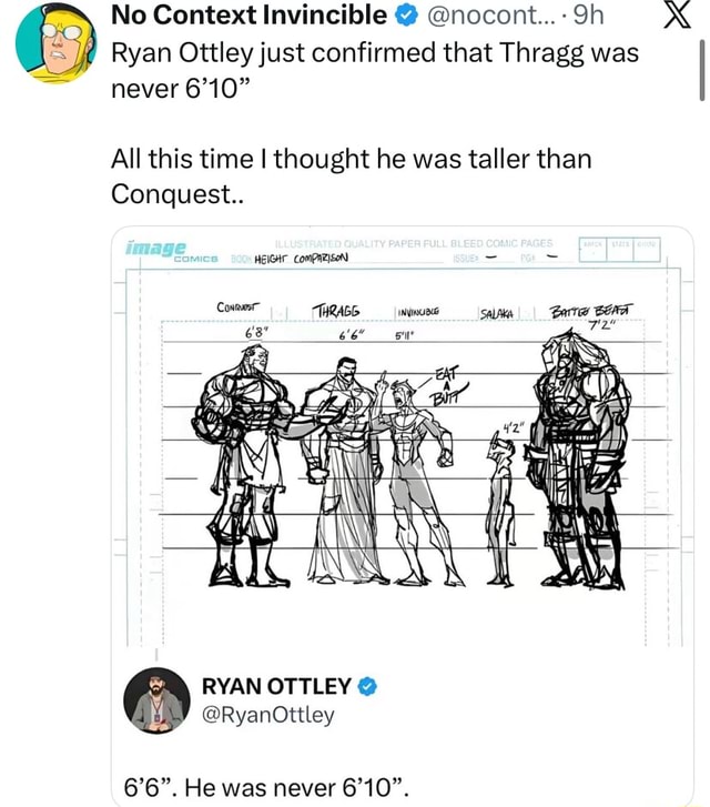 No Context Invincible @nocont...- Ryan Ottley just confirmed that ...