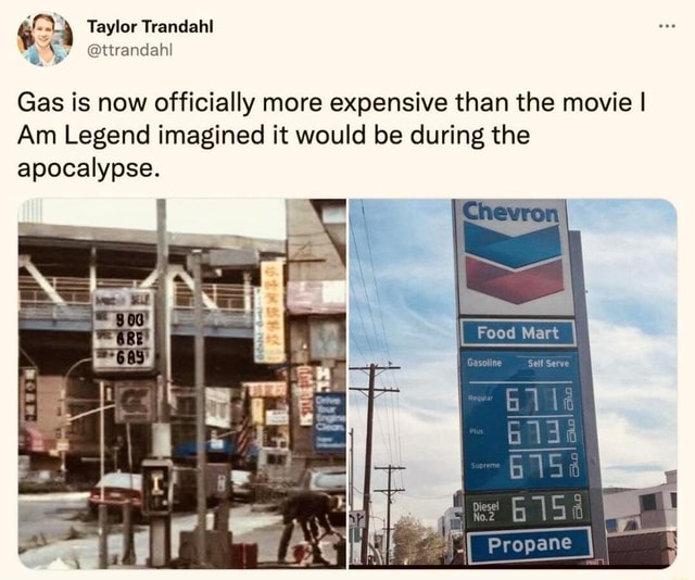 Taylor Trandahl Gas is now officially more expensive than the movie I ...