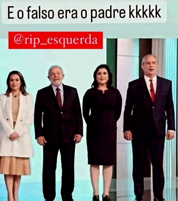 E o falso era padre kkkkk - )