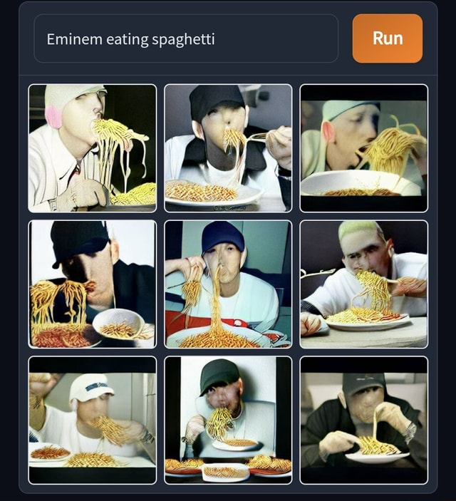 Eminem eating spaghetti Run - iFunny