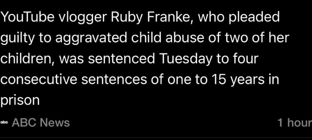 YouTube vlogger Ruby Franke, who pleaded guilty to aggravated child abuse of two of her children ...
