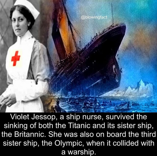 @blowingiact Violet Jessop, a ship nurse, survived the sinking of both ...