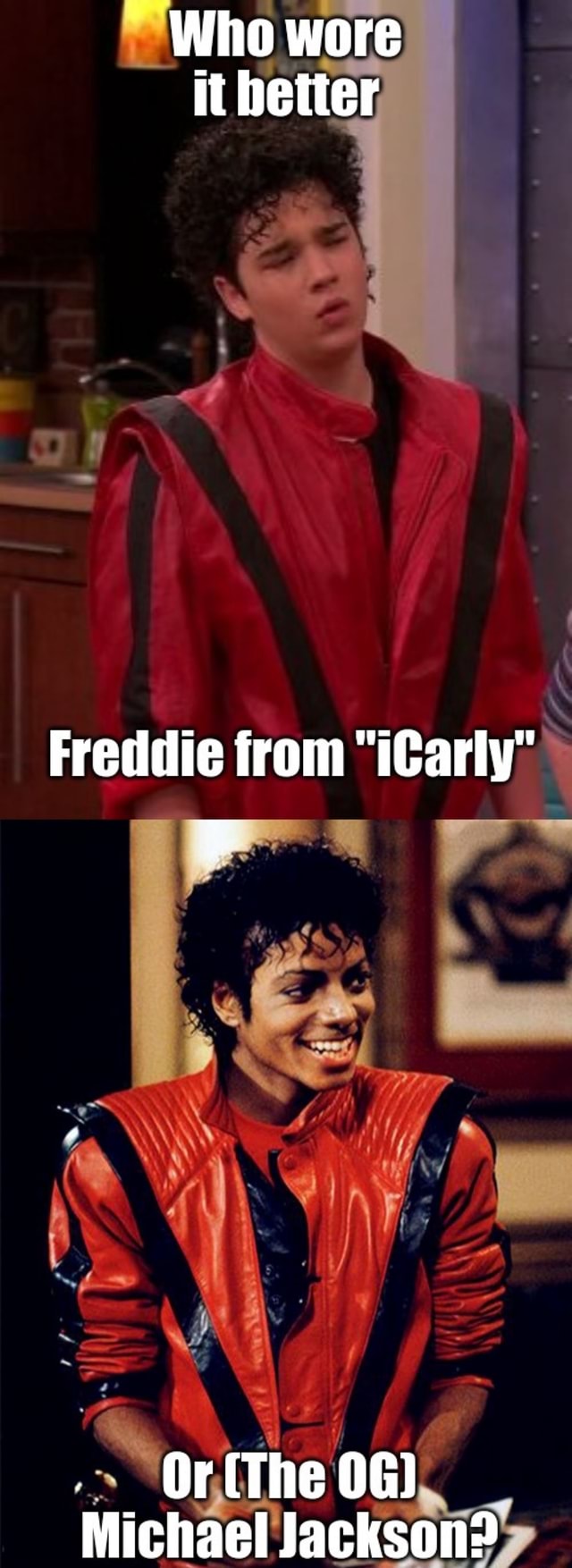 Micheal Jackson - Who wore it hetter Se Freddie from "iCarly" Or (The ...