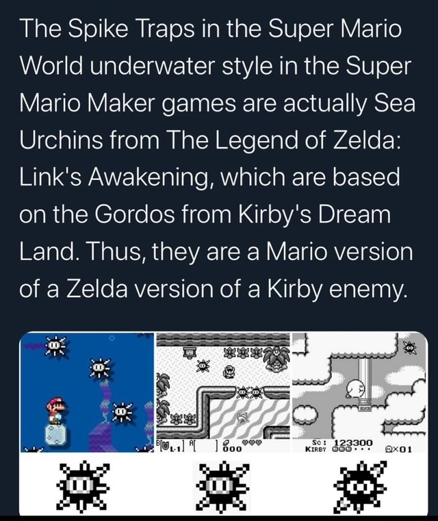 The Spike Traps in the Super Mario World underwater style in the Super ...