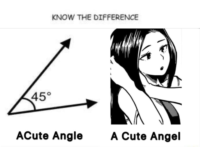 KNOW THE DIFFERENCE ACute Angle A Cute Angel - iFunny