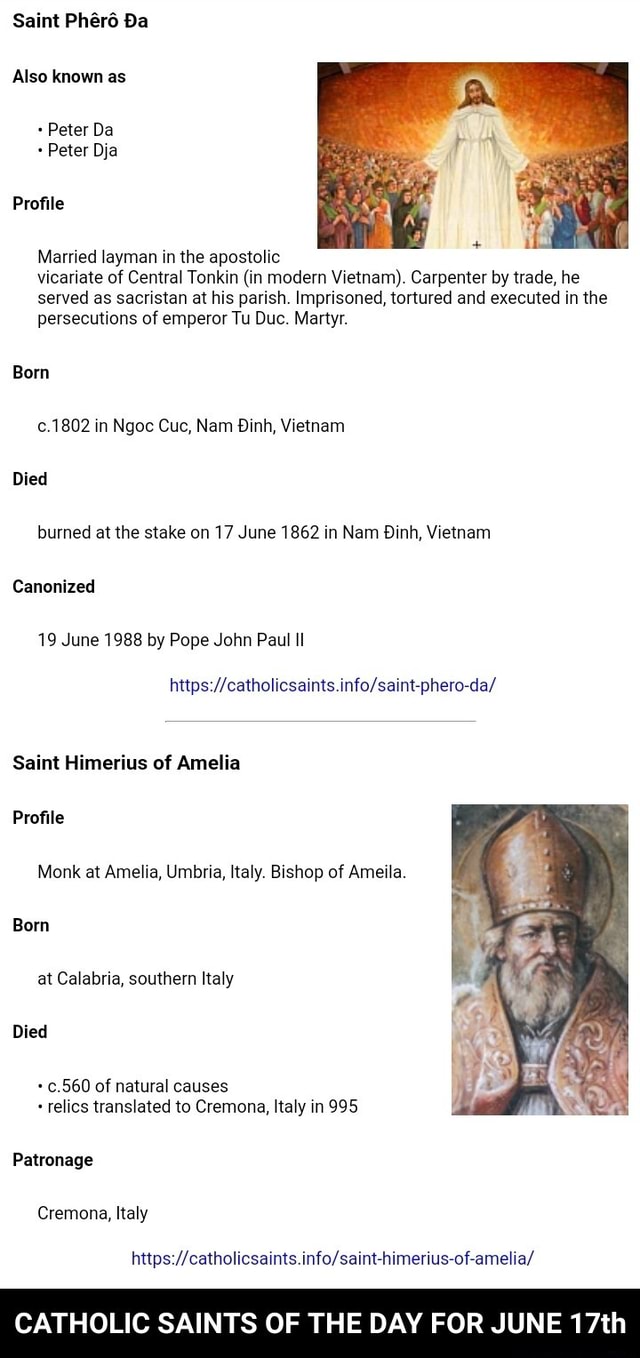 Saint Phrd Da Also known as Peter Da + Peter Dja Profile Married layman ...