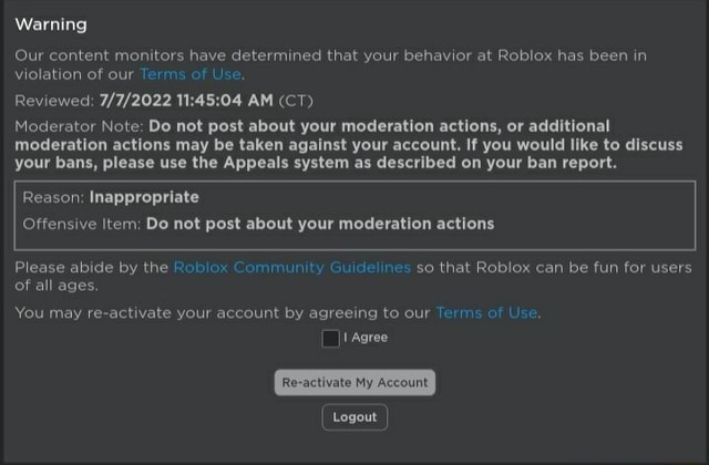 Warning Our content monitors have determined that your behavior at ...