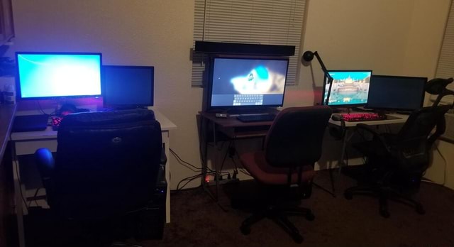 Finally got all three of our rigs set up. (Mine is only over here on ...