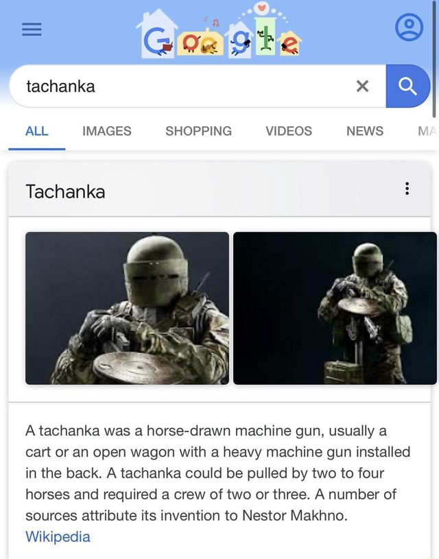 ALL IMAGES SHOPPING VIDEOS NEWS Tachanka A tachanka was a horse-drawn ...