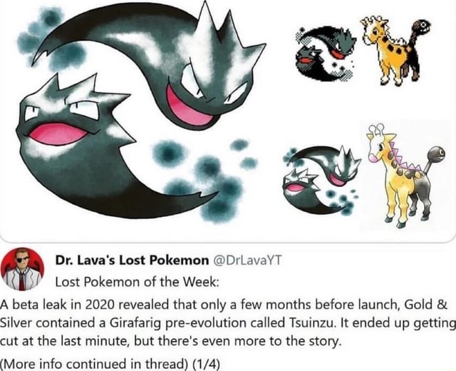Dr. Lava's Lost Pokemon @DrLavaYT Lost Pokemon of the Week: A beta leak ...