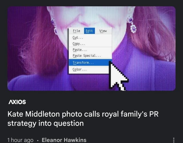 Transform... AMOS Kate Middleton photo calls royal family's PR strategy ...