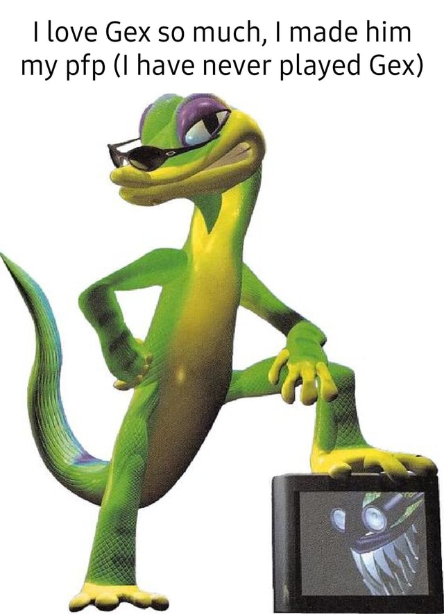 I love Gex so much, I made him my pfp have never played Gex) - iFunny