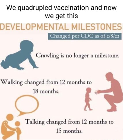We quadrupled vaccination and now we get this DEVELOPMENTAL MILESTONES ...