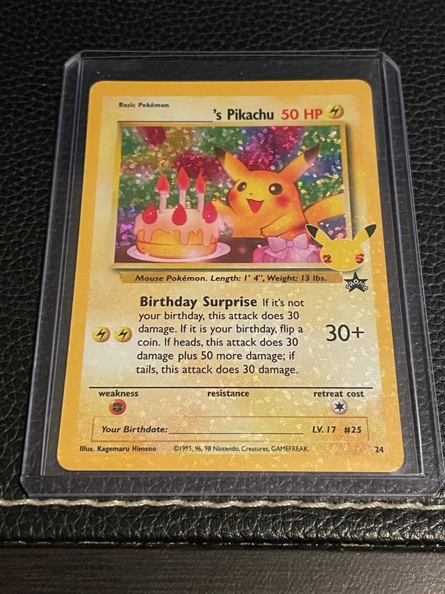 Basic Pokmon Pikachu 50 HP Mouse Pokemon. Length: Weight: 13 Birthday ...