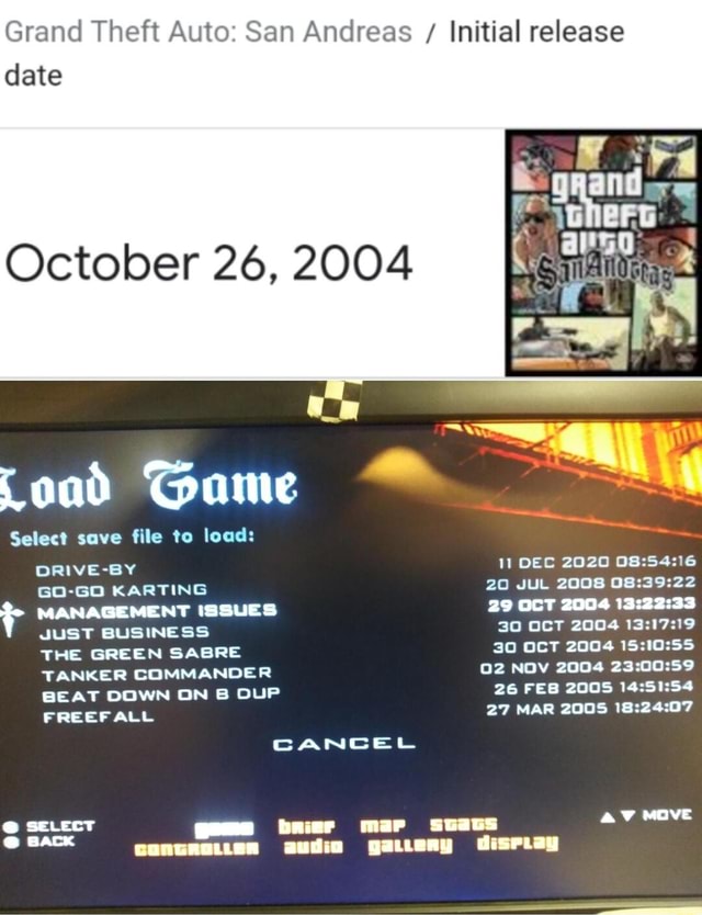 Grand Theft Auto: San Andreas / Initial release date ON October 26 ...