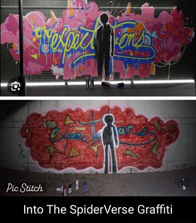 PicStitch Into The SpiderVerse Graffiti - iFunny