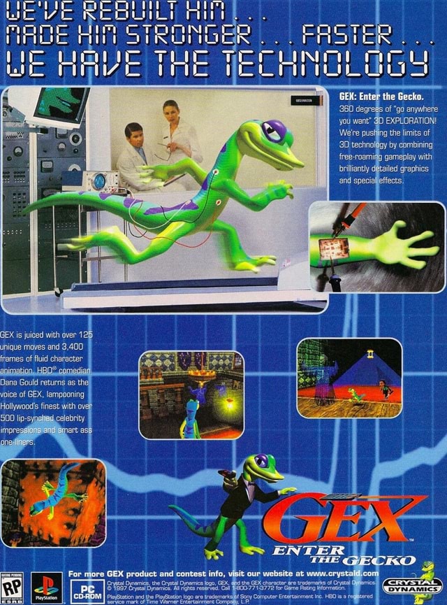 VE REBUILT mm THE GEN: Enter the Gecko. degrees of you wane? EXPLORATION! We're pushing the of ...