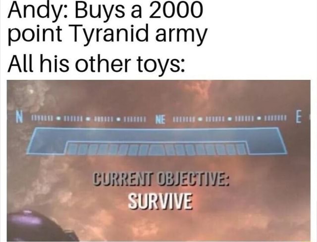 Point Tyranid army All his other toys: SURVIVE - iFunny
