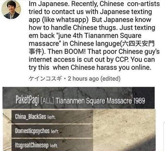 Tried to contact us with Japanese texting app (like whatsapp) But ...