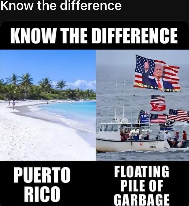 Know the difference KNOW THE DIFFERENCE PUERTO FLOATING PILE OF RICO ...