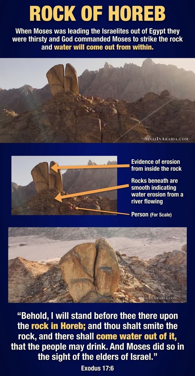 ROCK OF HOREB When Moses was leading the Israelites out of Egypt they ...