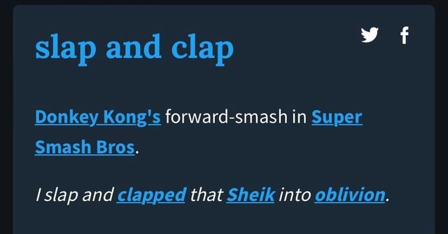 Slap and clap Donkey Kong's forward-smash in Super Smash Bros. slap and ...
