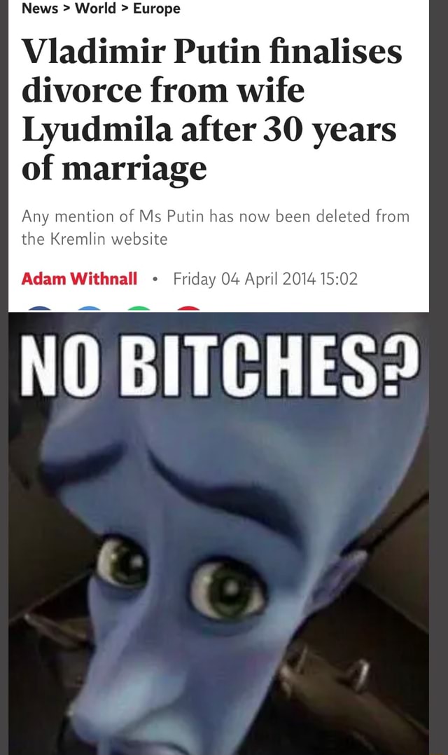 News > World > Europe Vladimir Putin finalises divorce from wife ...