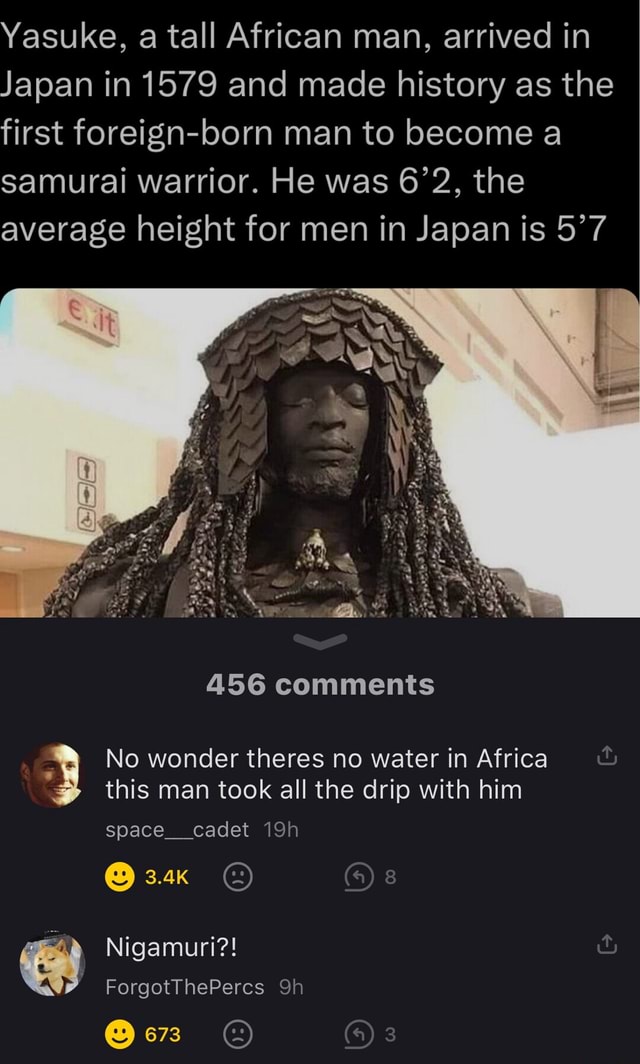 Yasuke, a tall African man, arrived in Japan in 1579 and made history ...