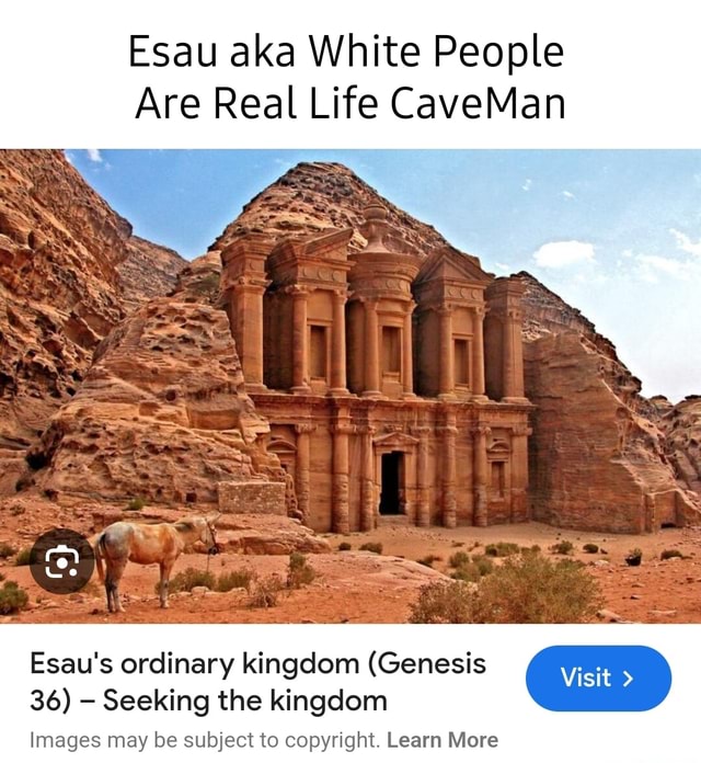 Esau aka White People Are Real Life CaveMan Esau's ordinary kingdom ...