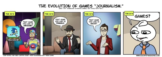 THE EVOLUTION OF GAMES "SOURNALISM." - iFunny