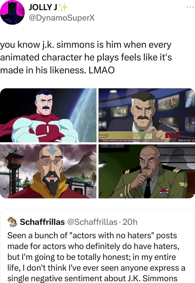 JOLLY J @DynamoSuperX you know j.k. simmons is him when every animated ...